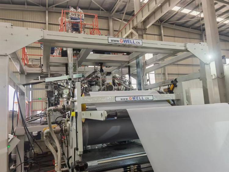 Three Layers Tpu Extrusion Cast Film Making Machine Single Screw Extruder