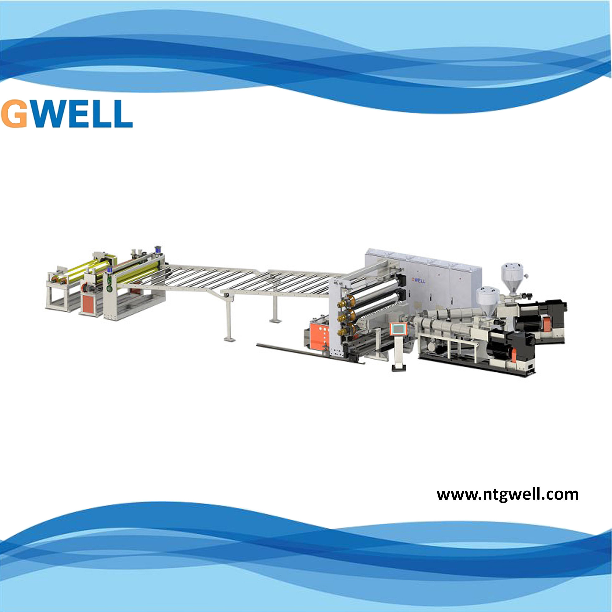 1220mm Pvc Sheet Machine Transparent Rigid Sheet Extrusion Line Plant