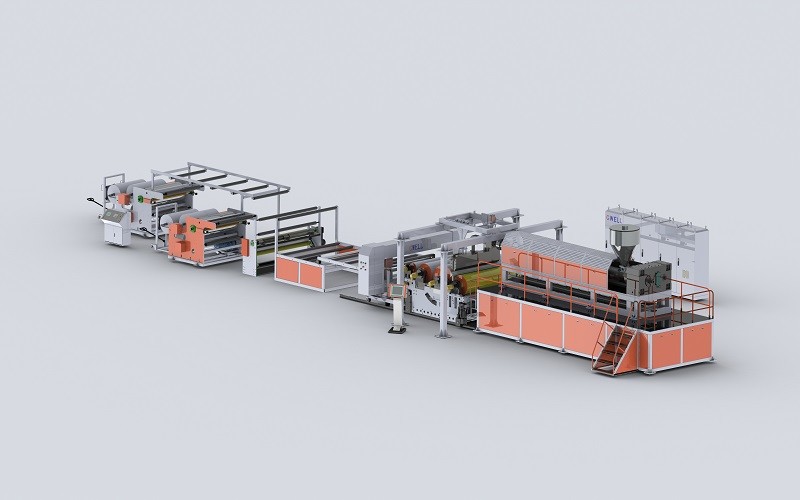 Three Layers TPU Single Screw Extruder Cast Film Making Machine